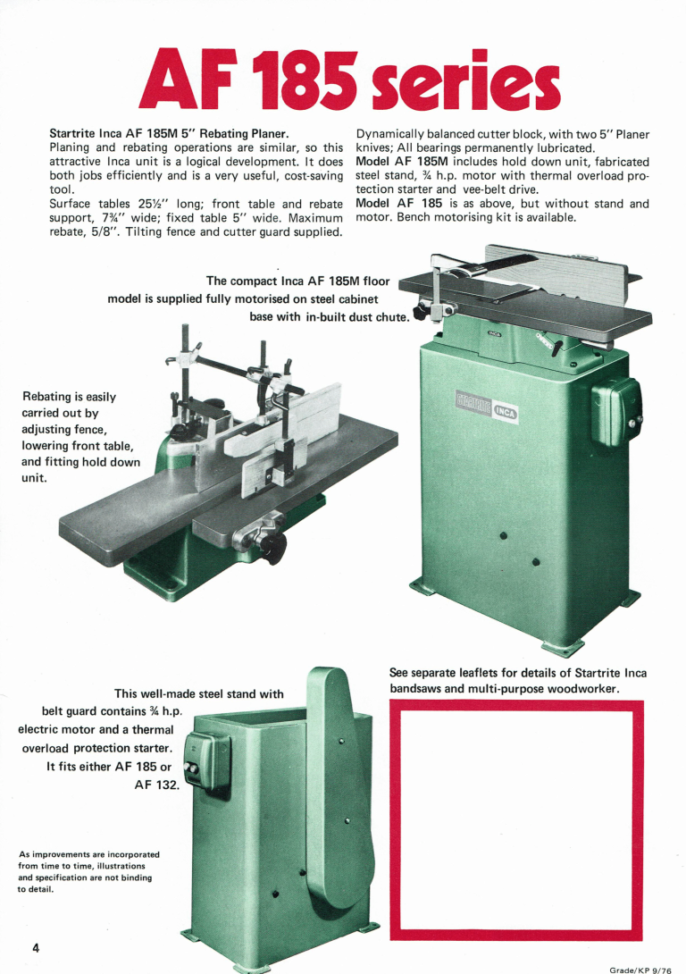 Startrite INCA brochures (downloadable) - Machine Atlas